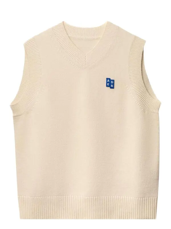 ADER ERROR Knitted Vest - Cream