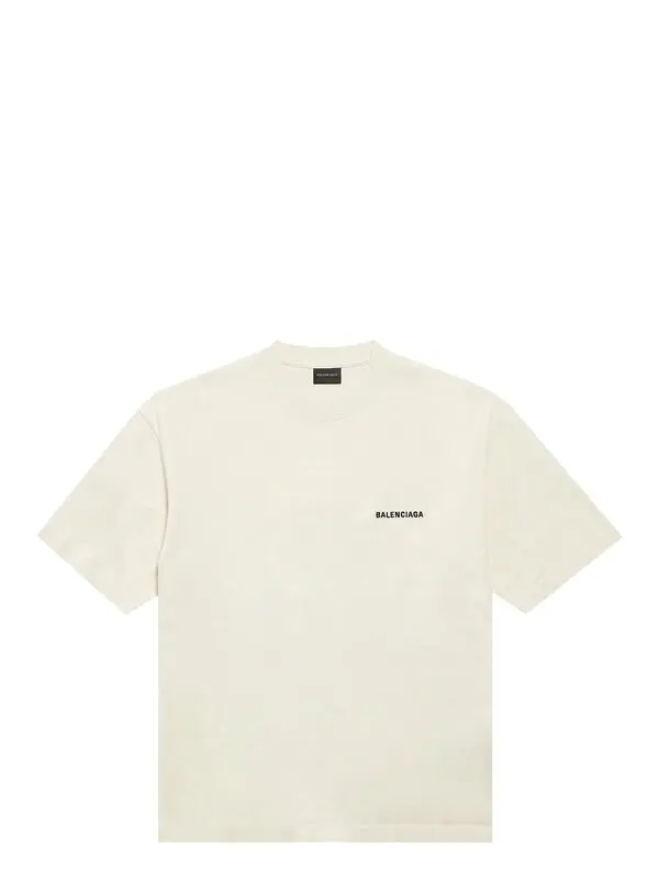 Balenciaga Medium Fit T-shirt - Cream