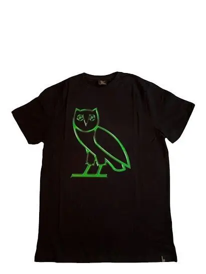 OVO Liquid Chrome Og Owl Tee T-shirt - Black
