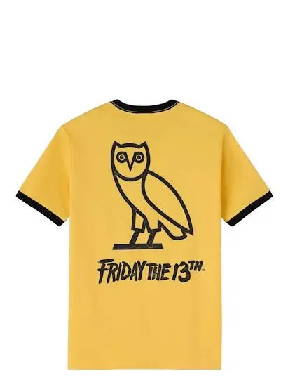 OVO X Friday The 13th Camper Ringer T-shirt - Yellow