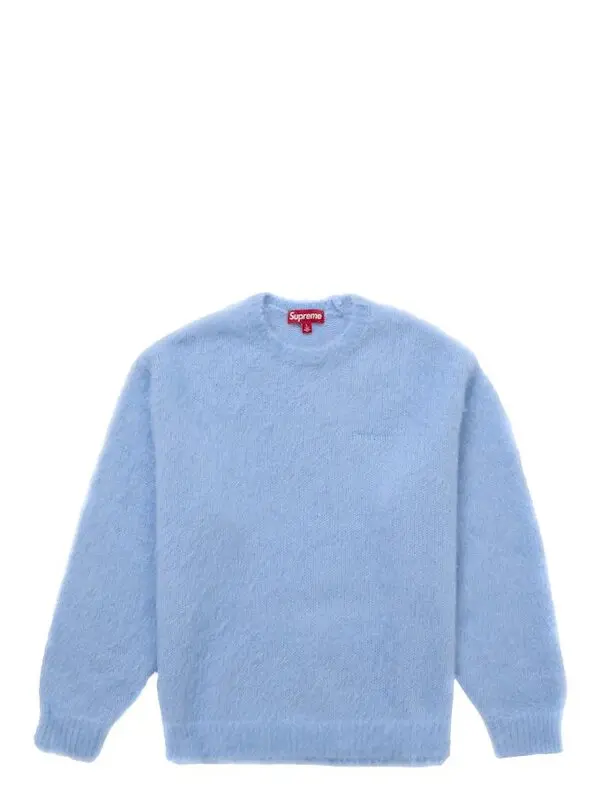 Supreme Brushed Mohair Sweater - Light Blue