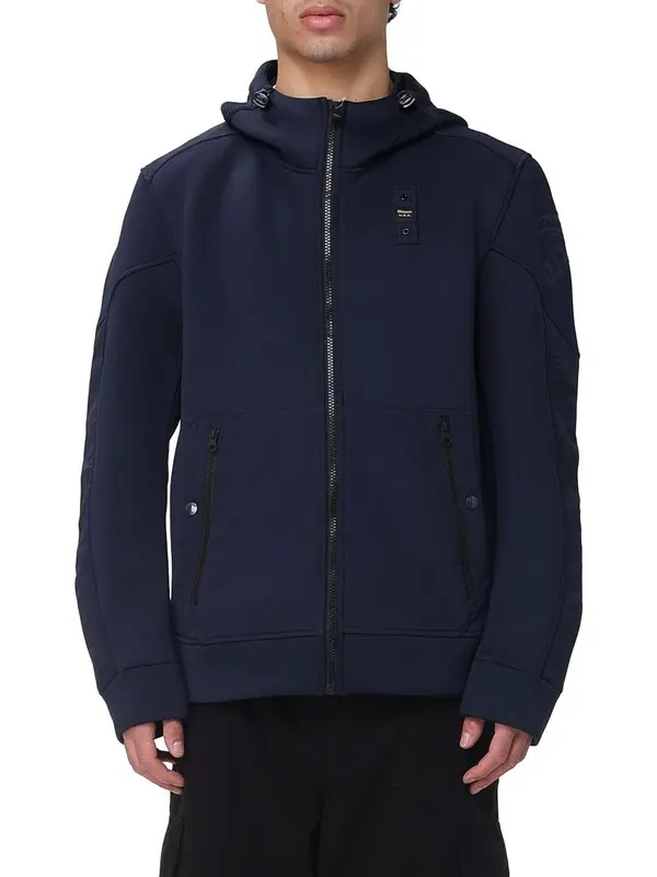 BLAUER. Full Zip Sweatshirt - Blue