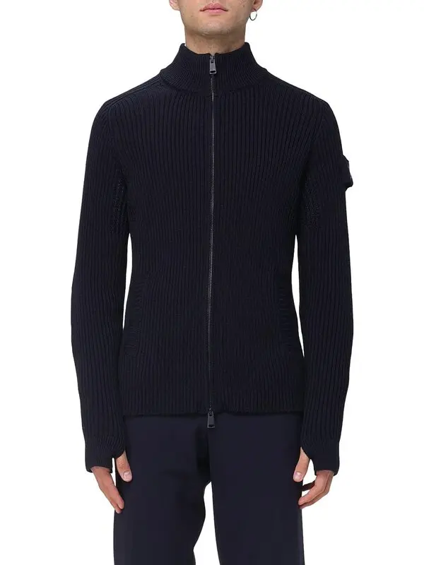 Premiata Ribbed Zip-up Sweater - Blue
