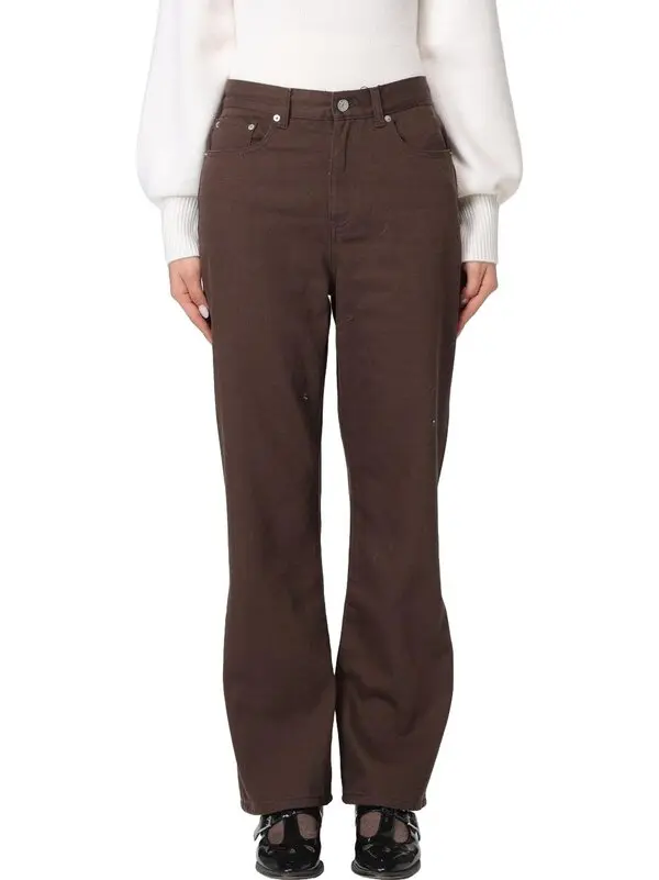 DUNST Straight Leg Jeans - Brown