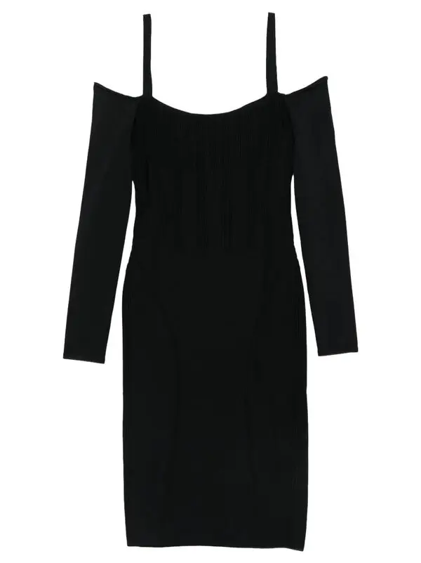 MUGLER Midi Dress - Black