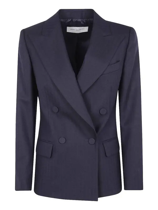 Dries Van Noten Double-breasted Blazer - Navy
