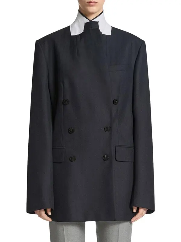 Dries Van Noten Double Breasted Jacket - Navy
