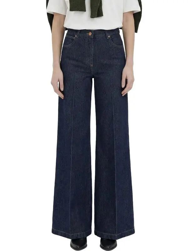 Aspesi Cotton Wide-leg Jeans - Denim