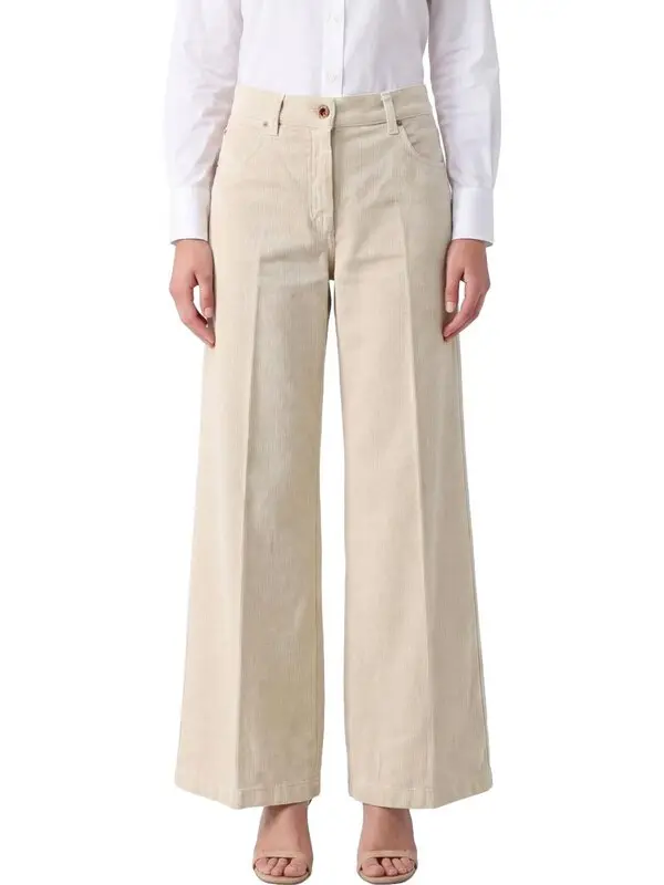 Aspesi Cotton Wide-leg Jeans - Ecru
