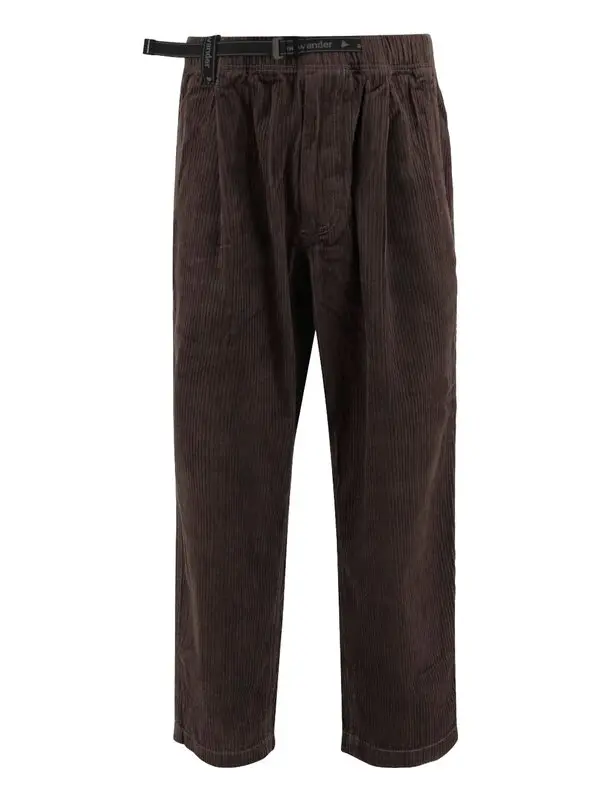 AND WANDER Straight Leg Pants - Brown