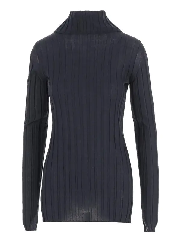 Carven Ribbed Pullover Sweater - Black