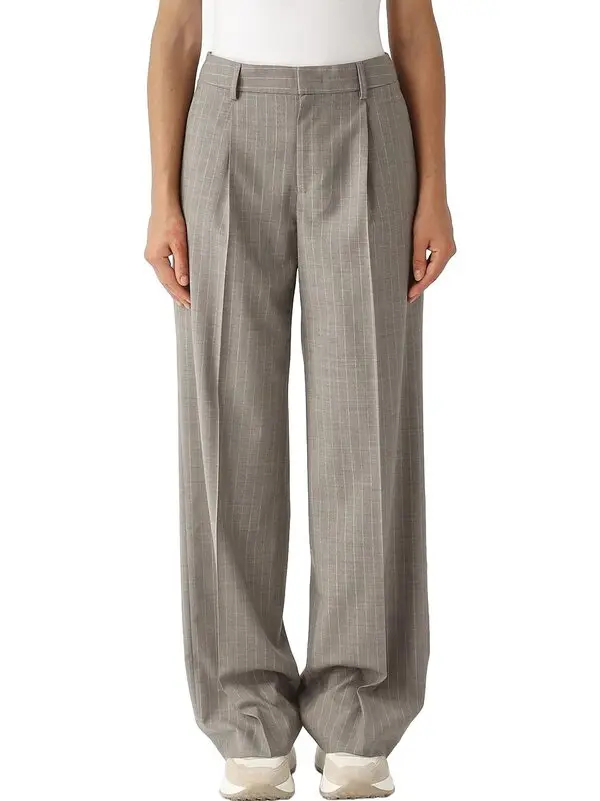PT TORINO Wide Leg Trousers - Dove Grey