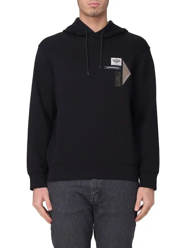 Emporio Armani Hooded Sweatshirt - Black