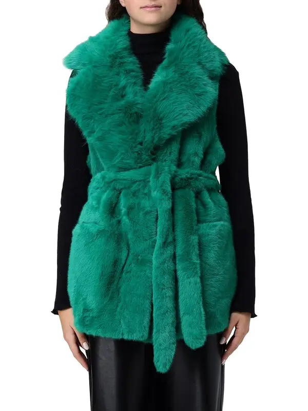 V73 Fur Coat - Green