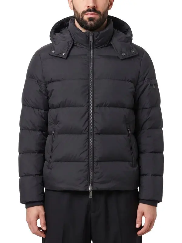 MOORER Padded Jacket With Hood - Black