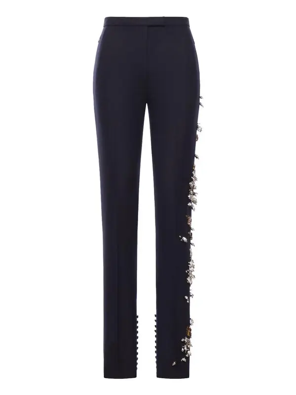 Dries Van Noten Straight Leg Pants - Blue