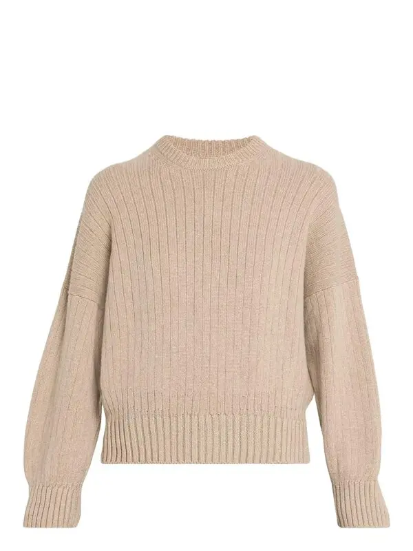 Khaite Lennox Cashmere Ribbed Sweater - Putty