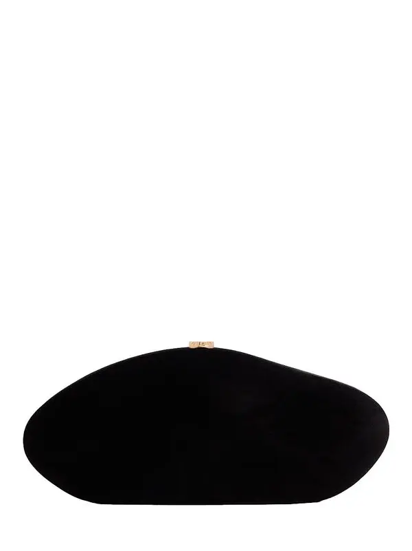 Cult Gaia Caldera Velvety Clutch Bag - Black