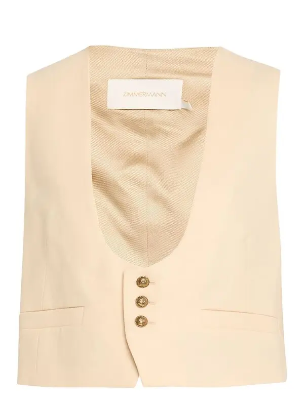 Zimmermann Hypnotic Wool Vest - Cream