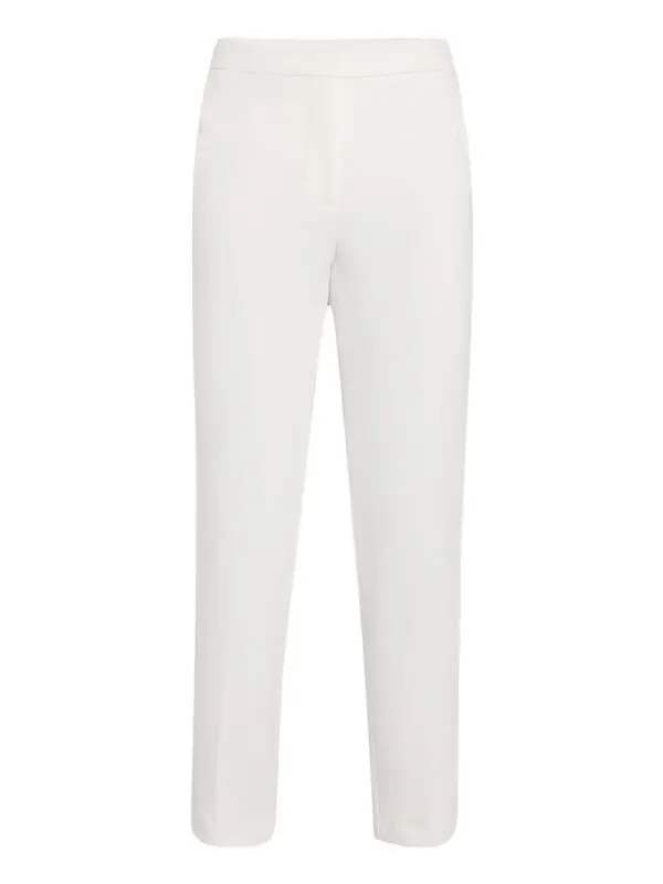 Max Mara Pegno Slim-leg Ankle Pants - White