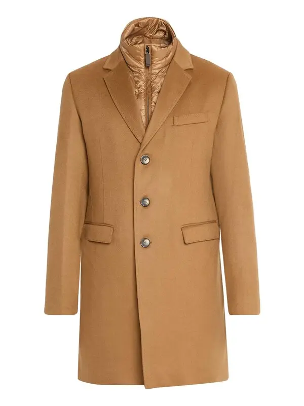 Herno Cashmere Coat With Removable Bib - 2157