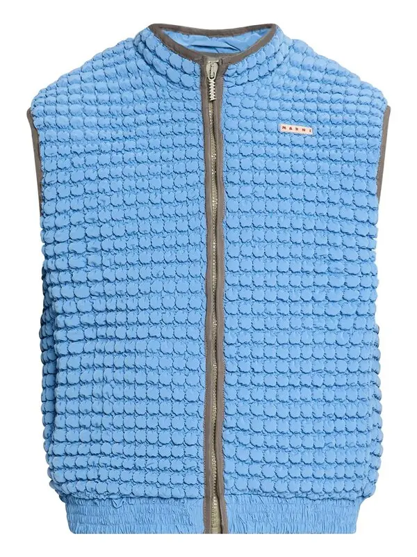 Marni Crinkled Bubble Vest - Iris/blue