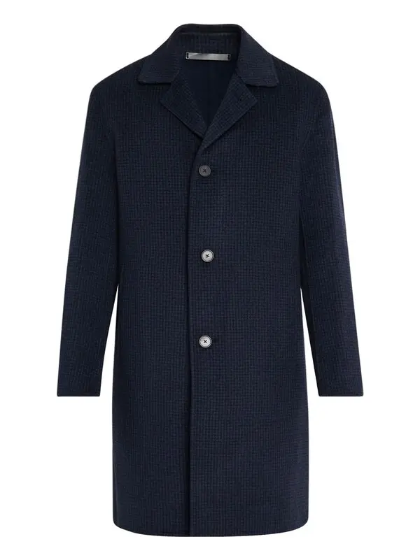 Theory Modern Mini Check Single-breasted Coat - Baltic Mul