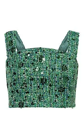 AMY LYNN Lola Cropped Woven Top - Teal