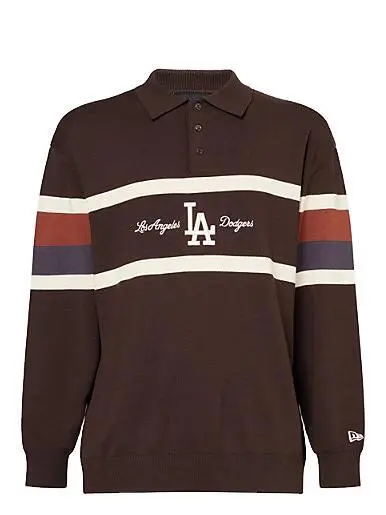 New Era Mlb La Dodgers Woven Rugby Shirt - Brown