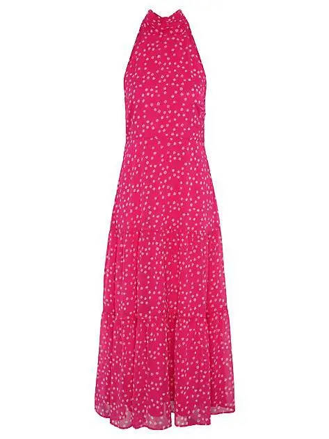 OMNES Romeo Floral-print Chiffon Maxi Dress - Pink