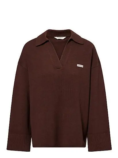 Lounge Cotton-wool Blend Jumper - Chocolate