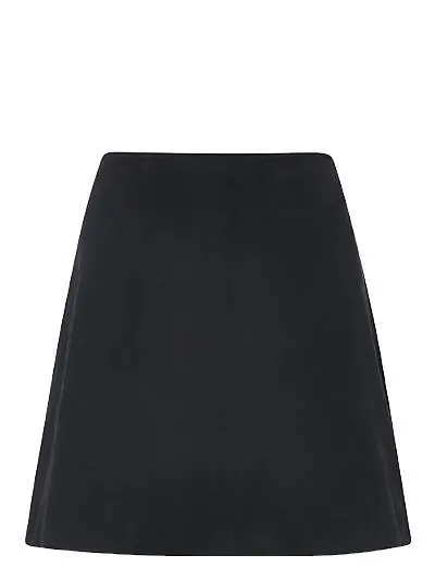 Whistles A-line Suede Mini Skirt - Black