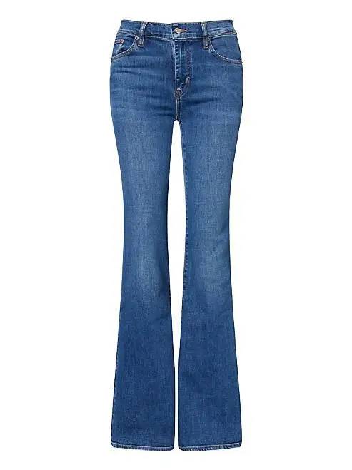 FRAME The Icon Long Flared Stretch-denim Blend Jeans - Foxley