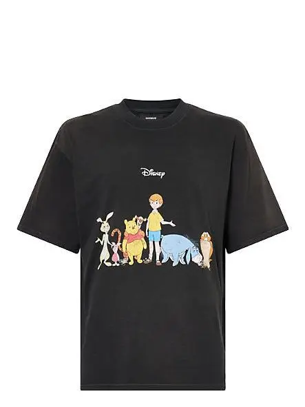 NAHMIAS X Disney Graphic-print Cotton T-shirt - Aged Black