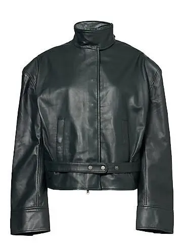 Christopher Esber Relaxed-fit Leather Jacket - Liquorice