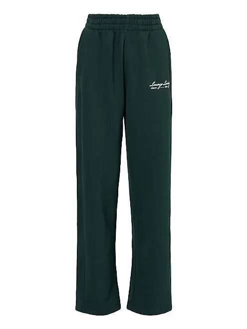 Lounge Classic Straight-leg Cotton-blend Jogging Bottoms - Forest Green