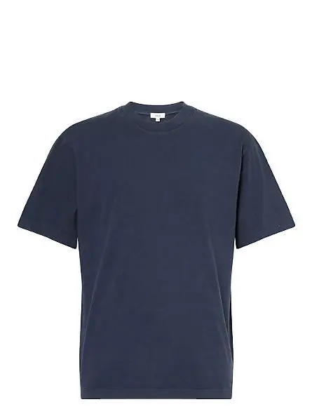 AGOLDE Asha Crewneck Cotton T-shirt - Lyon (md Navy)
