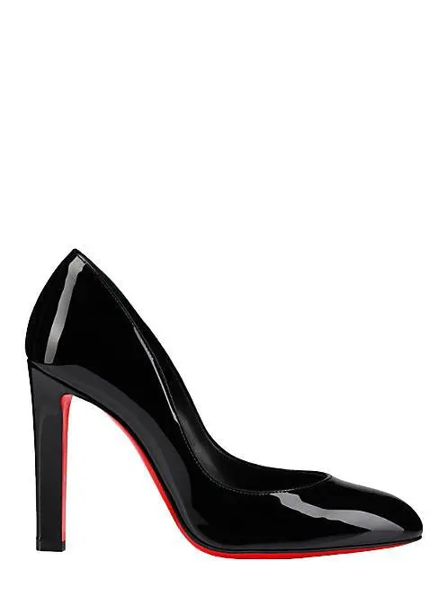 CHRISTIAN LOUBOUTIN Fannylove 100 Patent Heeled Courts - Black/lin Black