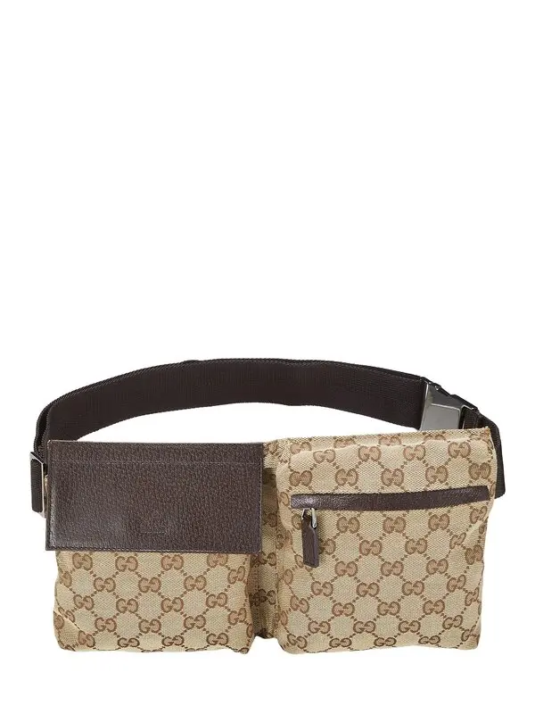 Gucci Original Gg Monogram Waist Pouch - Brown