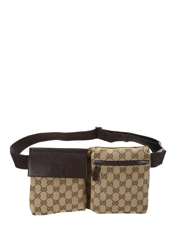 Gucci Original Gg Monogram Waist Pouch - Brown