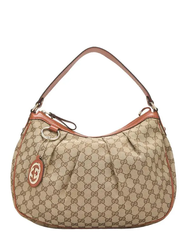 Gucci Original Gg Sukey Hobo - Beige