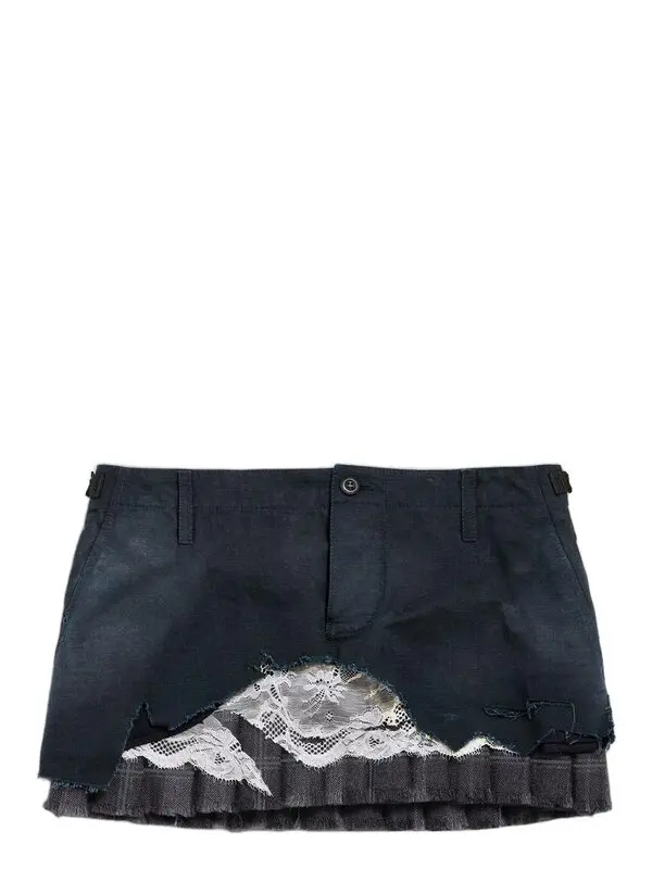 Balenciaga Patched Cargo Skirt - Grey & Silver