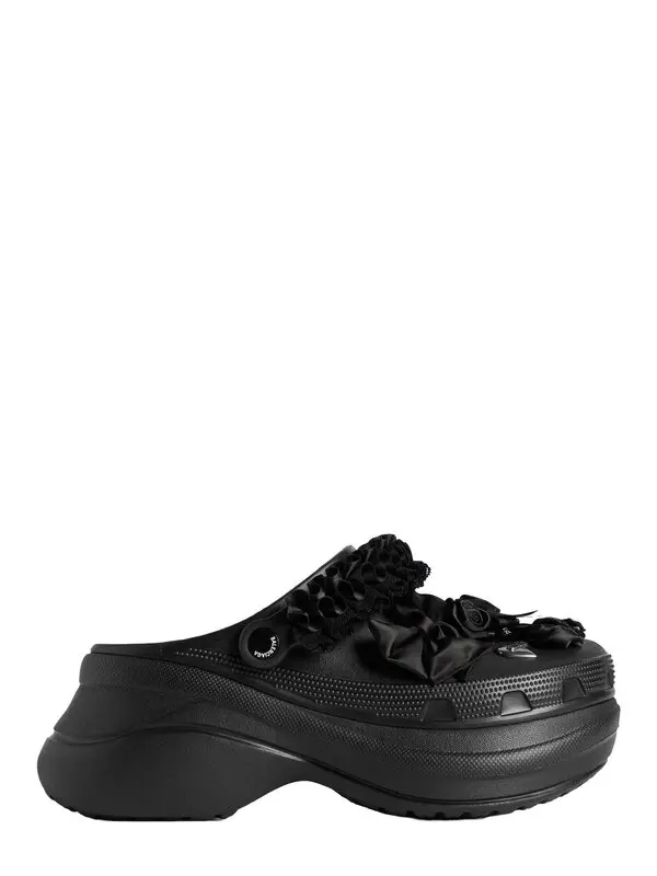 Balenciaga Crocs™ Mule With Jibbitz™ Charms - Black