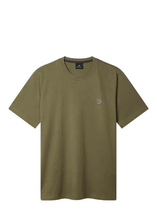 Paul Smith Khaki Organic Cotton Zebra Logo T-shirt - Green
