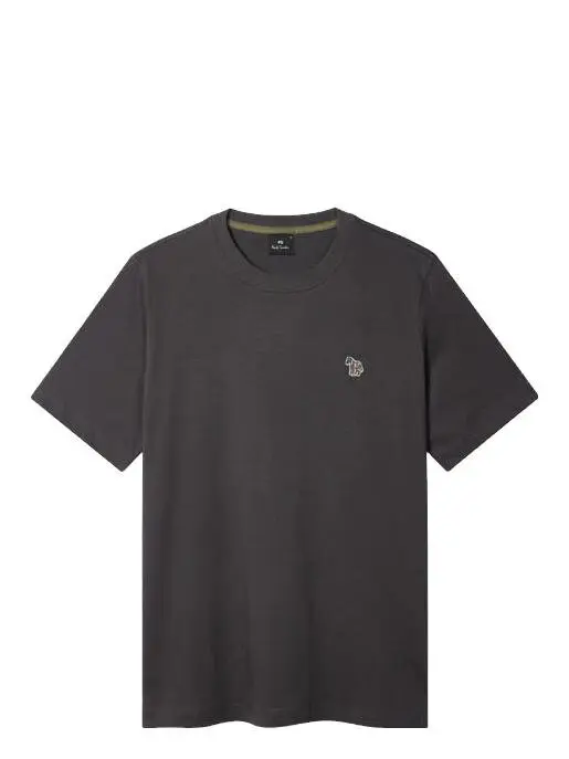 Paul Smith Steel Organic Cotton Zebra Logo T-shirt - Grey