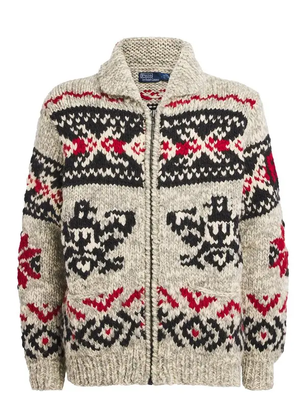 Polo Ralph Lauren Wool Fair Isle Cardigan - Beige