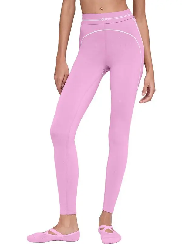 Alo Yoga Airbrush High-waist 7/8 Legging - Candy Heart Pink/white