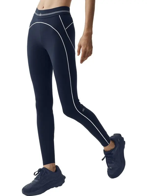Alo Yoga Airbrush High-waist 7/8 Legging - Navy/white