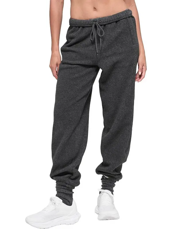 Alo Yoga Polar Fleece High-waist Retreat Jogger Pants - Dark Heather Grey