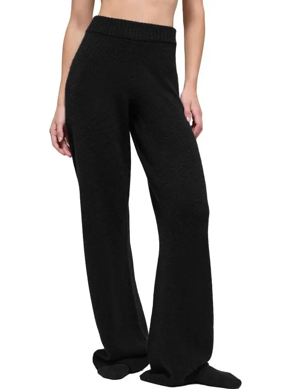 Alo Yoga Wool Cashmere High-waist Wide Leg Pants - Black